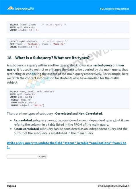 66 SQL Interview Questions PDF Connect 4 Programming