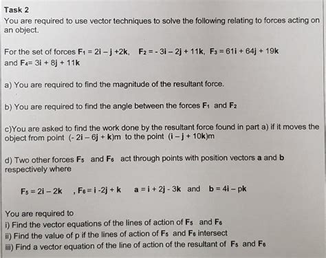 Solved Task 2 You Are Required To Use Vector Techniques To Chegg Com