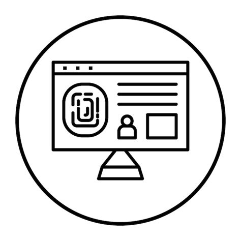 지문 데이터베이스 터 일러스트레이션 프리미엄 벡터