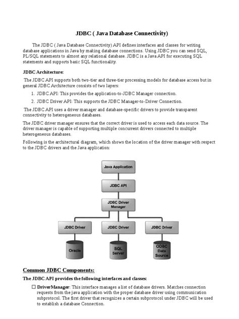 Jdbc Material Pdf Databases Computer Data