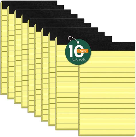 10 Pack Note Pads 3 X 5 Notepads Small Notepad Pocket Size Notebook Scratch Paper