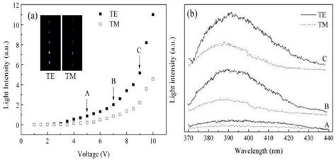 A L V Curves For The Two Polarizations Of The LED With Rib Waveguide Download Scientific
