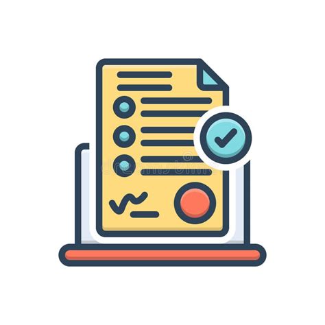 Color Illustration Icon For Permission Permit And Assent Stock Vector