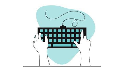 Premium Vector Hands Typing On The Keyboard Vector Concept Illustration Business Work On