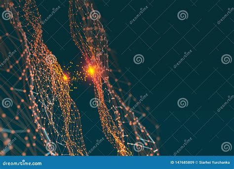 artificial digital neural network blockchain technology stock illustration illustration of