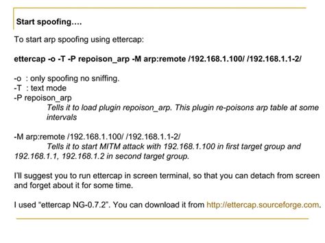 Sniffing In A Switched Network Ppt