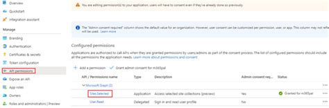 How To Use Microsoft Graph Sharepoint Sitesselected Application Permission In A Azure Ad