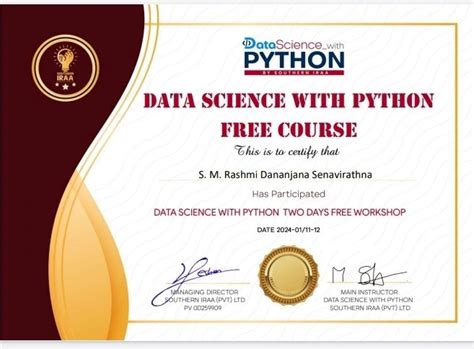 Rashmi Senavirathna On Linkedin Hi All I Have Successfully Completed The Data Science With