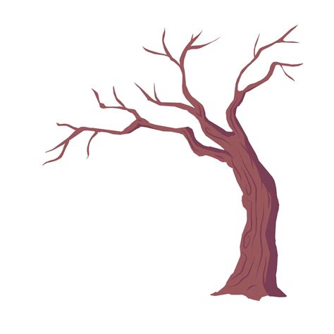Tree With Naked Branches Dry Wood Without Leaves 21973796 Vector Art At Vecteezy
