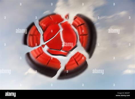 Exploding Skeet Shoot Target Stock Photo Alamy