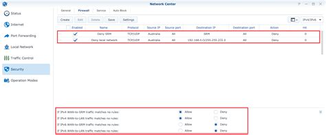 How Do I Create Firewall Rules To Allow Or Deny Ip Addresses To Access Srm Or The Local Network