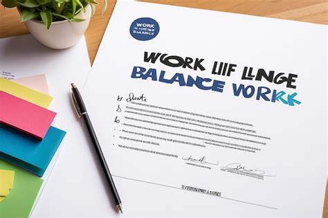 Premium Photo Worklife Balance Tips