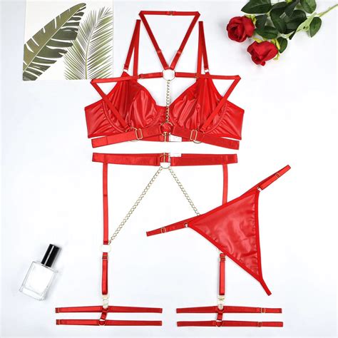 Sexy Chain Solid Lingerie Set Free Shipping