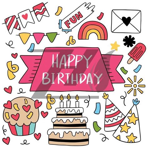 دانلود وکتور تزیینات جشن تولد دانلود رایگان فایل لایه باز، Psd، وکتور