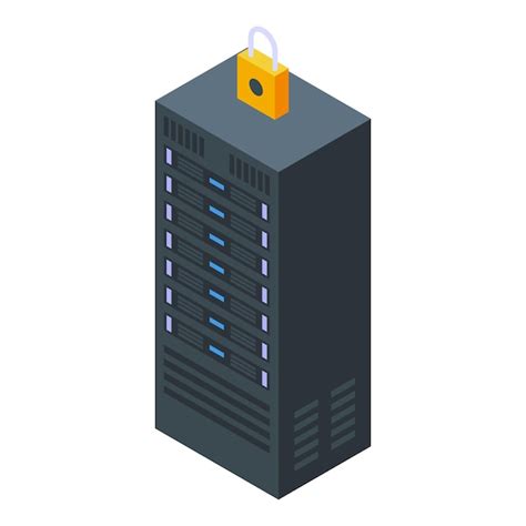 Premium Vector Server Rack Icon Isometric Vector Room Center Computer Data