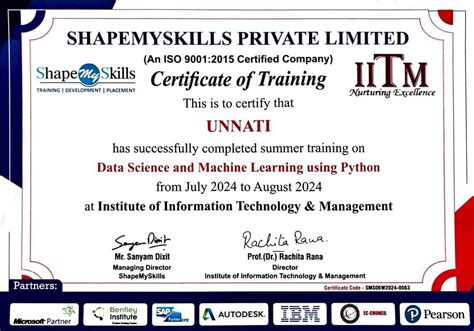 Unnati R On Linkedin Datascience Machinelearning Python Ai Training Learningjourney