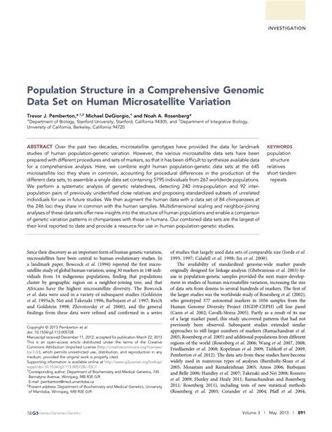 Pdf Population Structure In A Comprehensive Genomic Data Set On Human