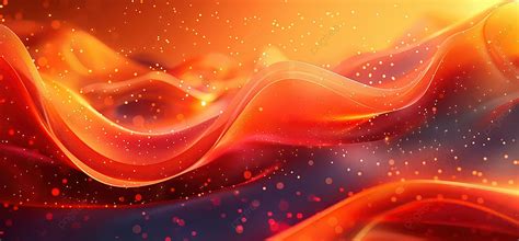 Abstract Waves Of Vibrant Orange And Red Hues Create A Dynamic Energetic Visual Flow Background