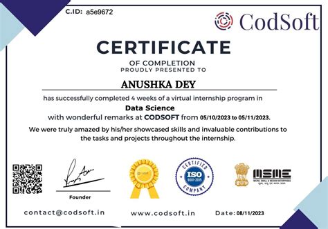 anushka dey on linkedin internship codsoft internship datascience