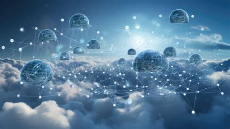 Devices Seamlessly Connected To A Cloud With Data Flowing Between Them Demonstrating The