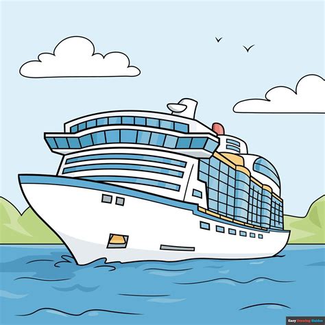 How To Draw A Cruise Ship Really Easy Drawing Tutorial In 2024 Drawing Tutorial Easy Easy
