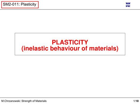 Ppt Plasticity Inelastic Behaviour Of Materials Powerpoint
