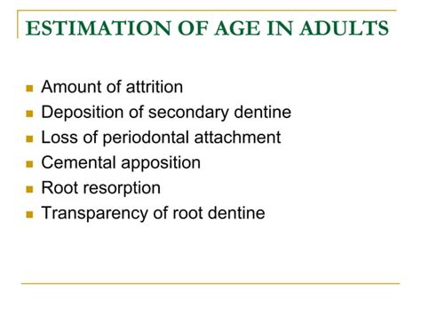 Age Estimation In Forensic Odontology Ppt Oral Care Personal Care