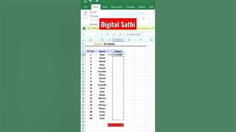 char function in excel excel exceltips msexcel exceltutorial exceltricks excelhelp