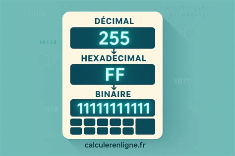 Convertisseur Décimal Hexadécimal Binaireen Ligne 2025