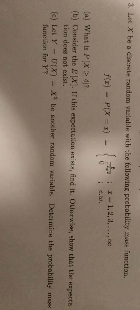 Solved 3 Let X Be A Discrete Random Variable With The