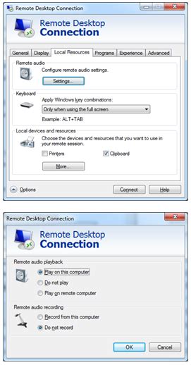 Redirect Sound Audio From Remote Desktop Server To Local Machine
