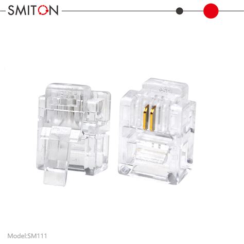 UTP Telephone Modular Plug Rj11 Cat3 6p2c Gold Plated Plug Rj11 Connector And Rj11 Plug