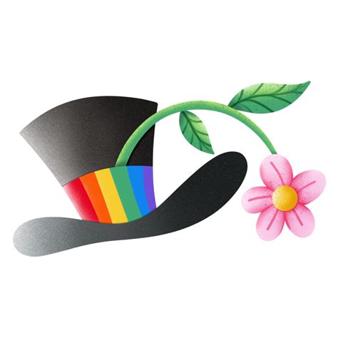 Hat With Flower In Pride Month 43199179 Png