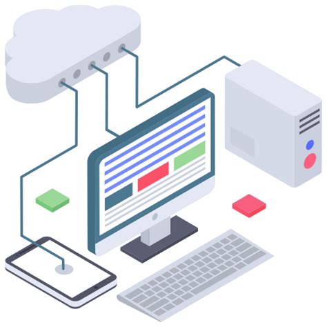 Cloud Computing Generic Isometric Icon