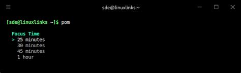 Pom Pomodoro Timer Linuxlinks