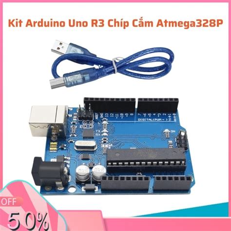 【ready】kit Mạch Arduino Uno R3 Vi điều Khiển Atmega328 Có Kèm Dây Cáp Extra Io Pinout Shopee