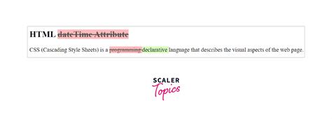 Del Tag In HTML Scaler Topics