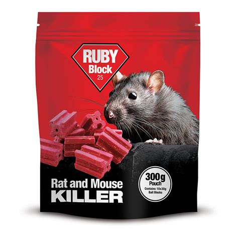 Lodi Ruby Block Bait Rat And Mouse Killer Poison Difenacoum