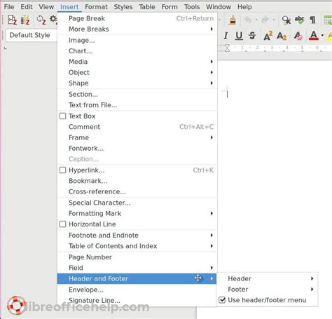 How To Add Header And Footer In Writer