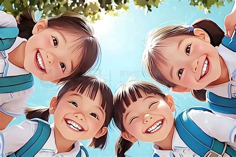 学生ai数字艺术 学生卡通简约风儿童学生校服亲密互动场景插画 Ai插画免费下载 Png格式 4032像素 编号71720423 千图网
