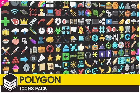 polygon icons pack low poly 3d art by synty uassets ru бесплатные