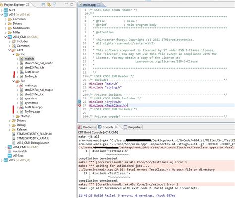 Need Help To Link A Library H Cpp Stmicroelectronics Community