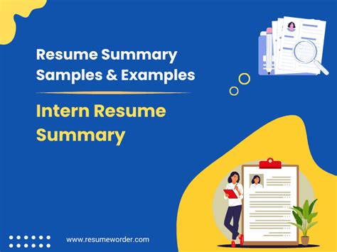 50 Intern Resume Summary Examples And Samples Resumeworder