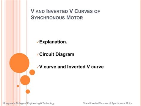 V And Inverted V Curves Of Synchronous Motor Pptx