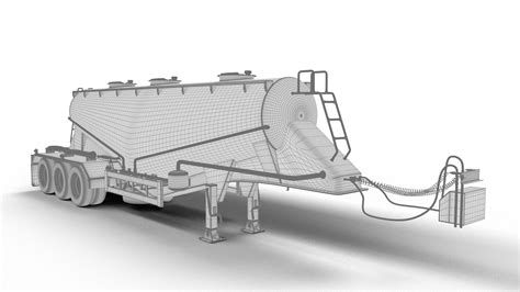 Bulk Cement Trailer Model Turbosquid 2165186