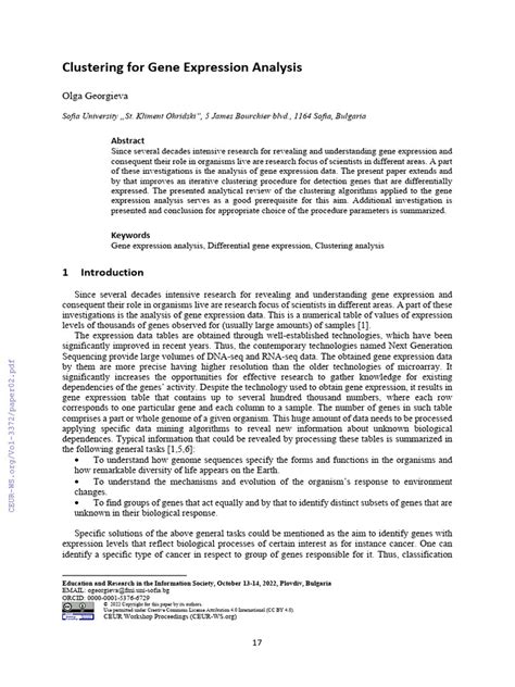 Clustering For Gene Expression Analysis Pdf Cluster Analysis Applied Mathematics