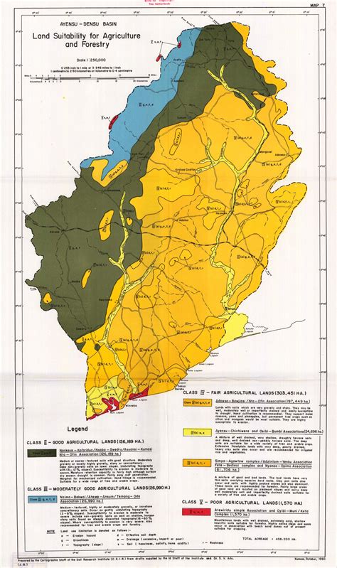 Ayensu Densu Basin Land Suitability For Agriculture And Forestry Map
