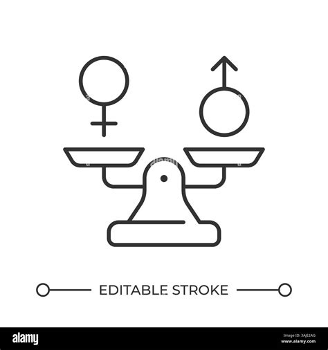 Gender Equality Line Icon Stock Vector Image And Art Alamy