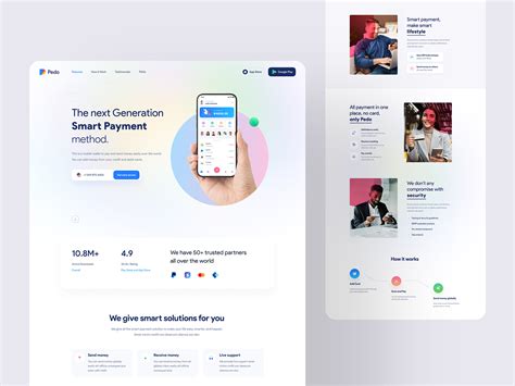 Pedo Payment Mobile App Landing By Moshiur Rahman On Dribbble