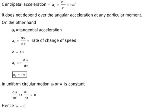 Centripetal Acceleration Formula Angular Velocity